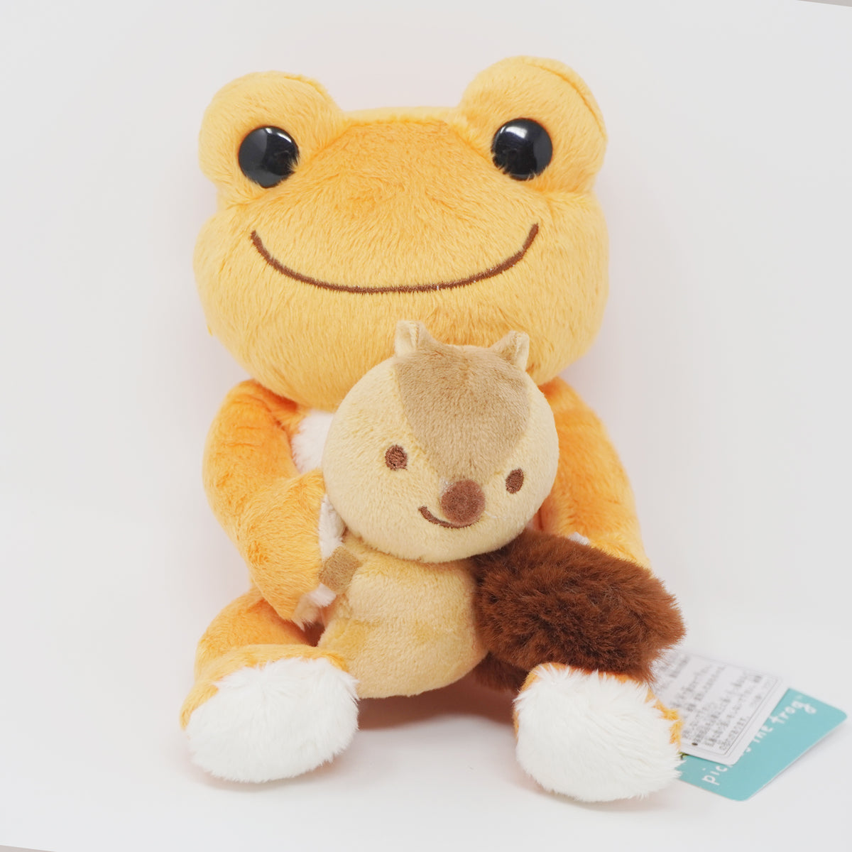 Orange Pickles with Almond-chan Squirrel Plush - Pickles the Frog - Na ...