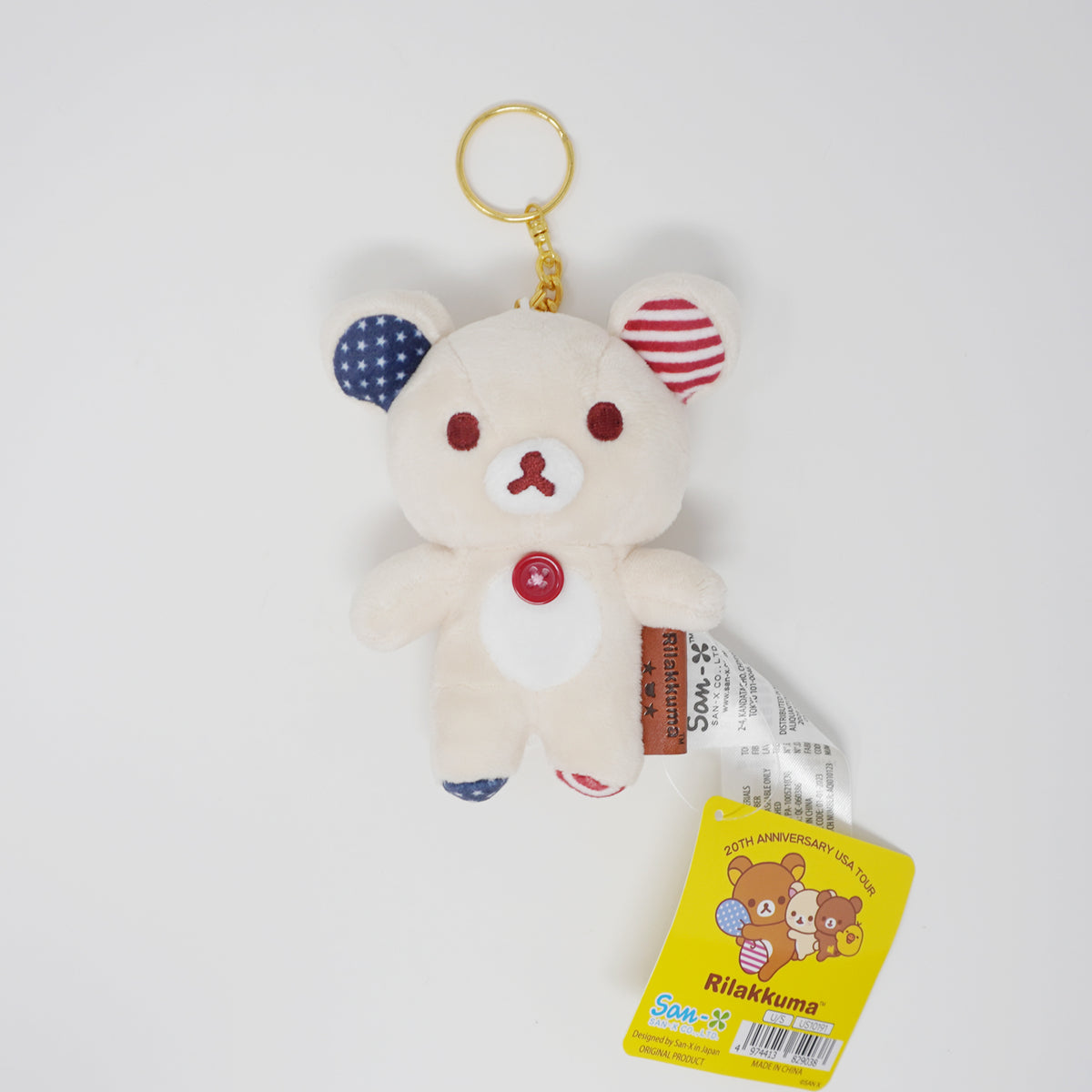 Korilakkuma USA Plush Keychain - Rilakkuma 20th Anniversary USA Tour E ...