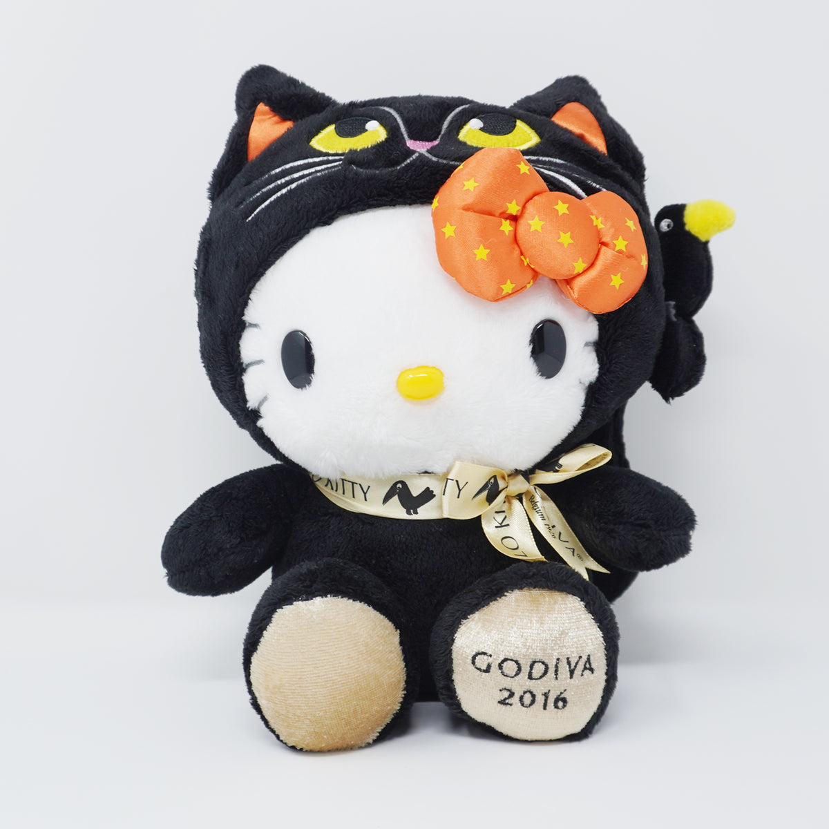 (No Tags) 2016 Black Cat Hello Kitty Plush - Halloween GODIVA x Hello ...