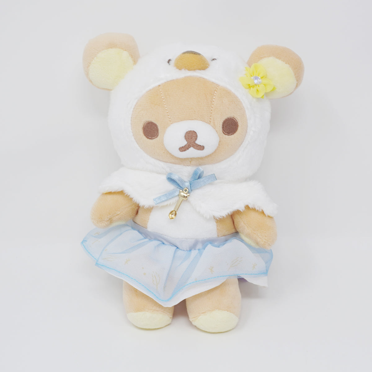 (Tags detached) 2022 Rilakkuma Plush - Rilakkuma Swan and Golden Flowe ...