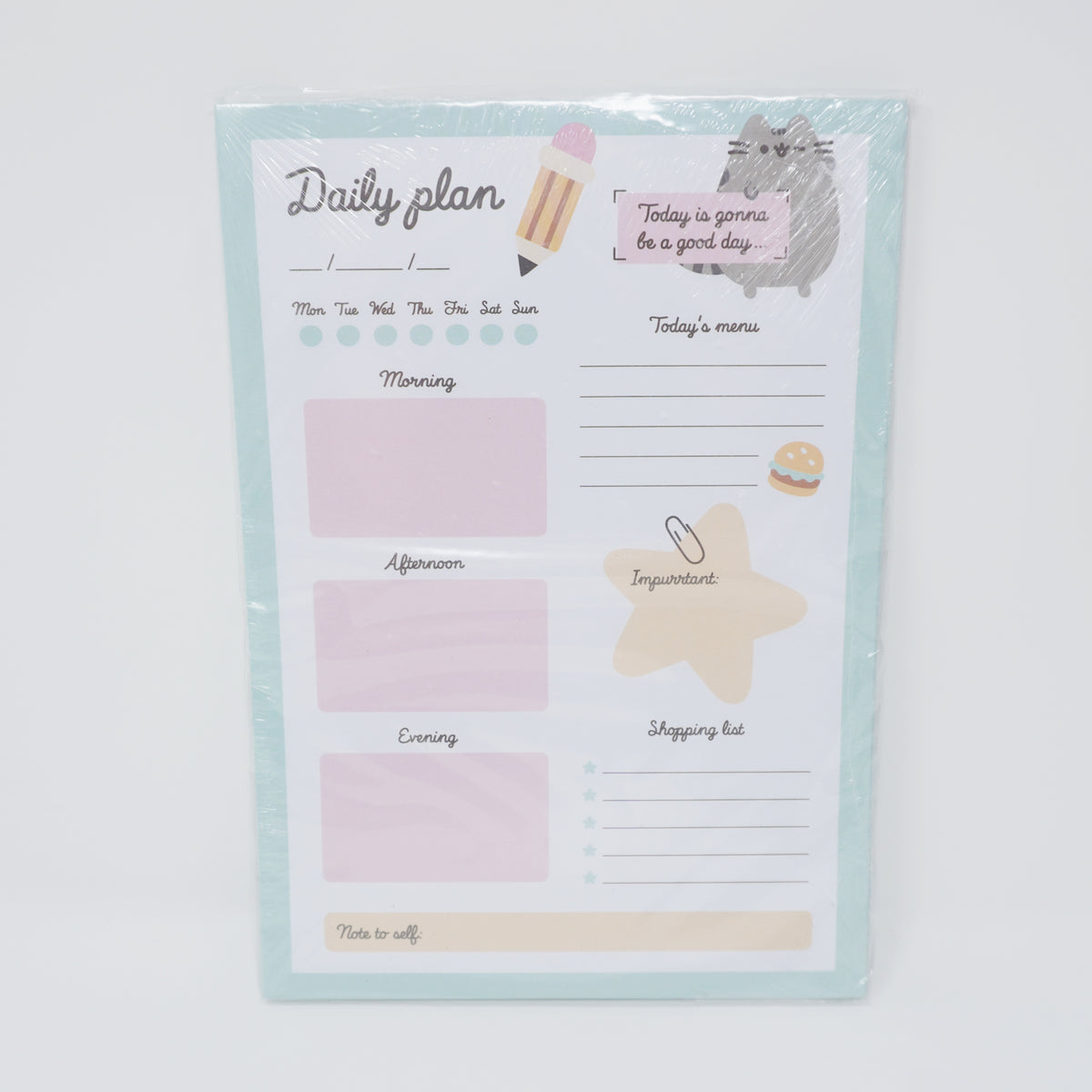 Pusheen Daily Planner Notepad B. Green - Pusheen – Mary Bear