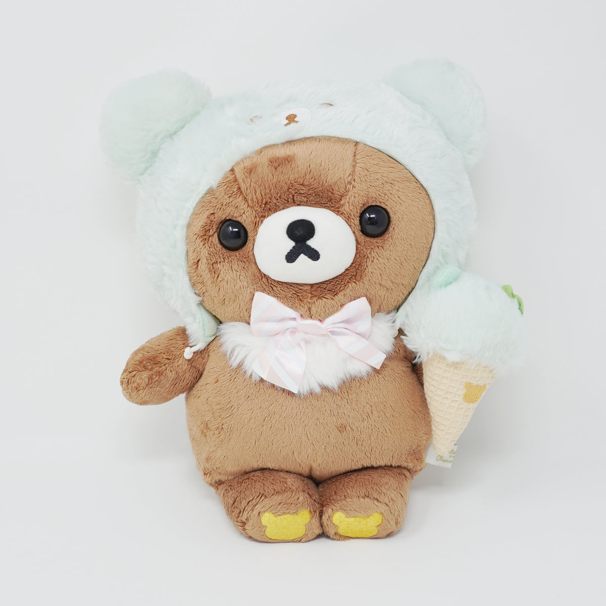 (No Tags) 2019 Chairoikoguma Medium Plush - Happy Ice Cream Rilakkuma ...