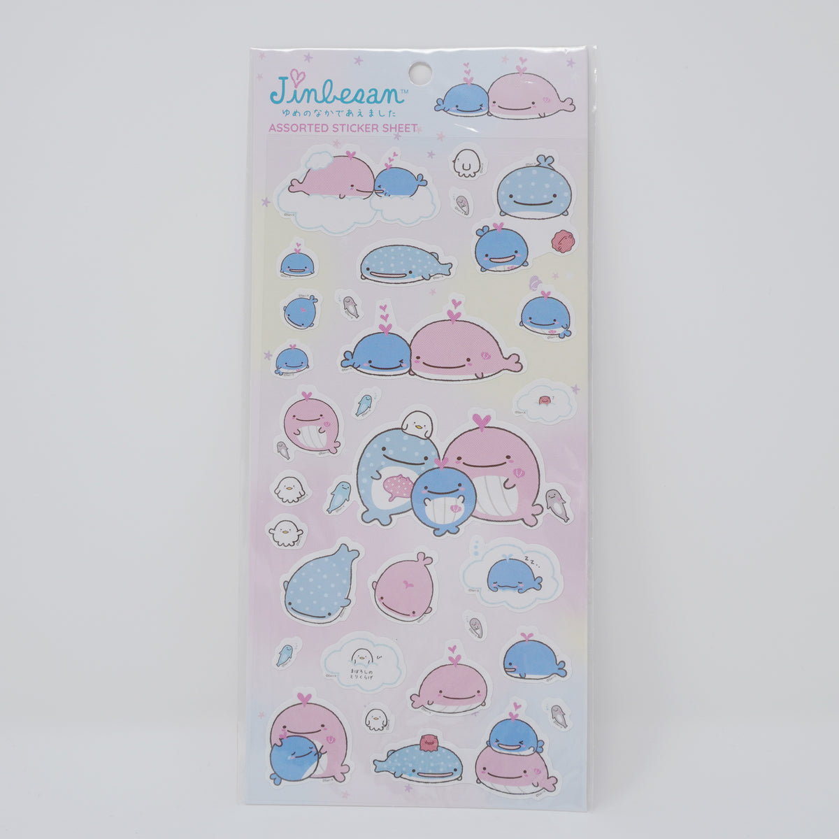 Jinbesan Kokujira & Mom Stickers Sheet A. Pink - San-X – Mary Bear