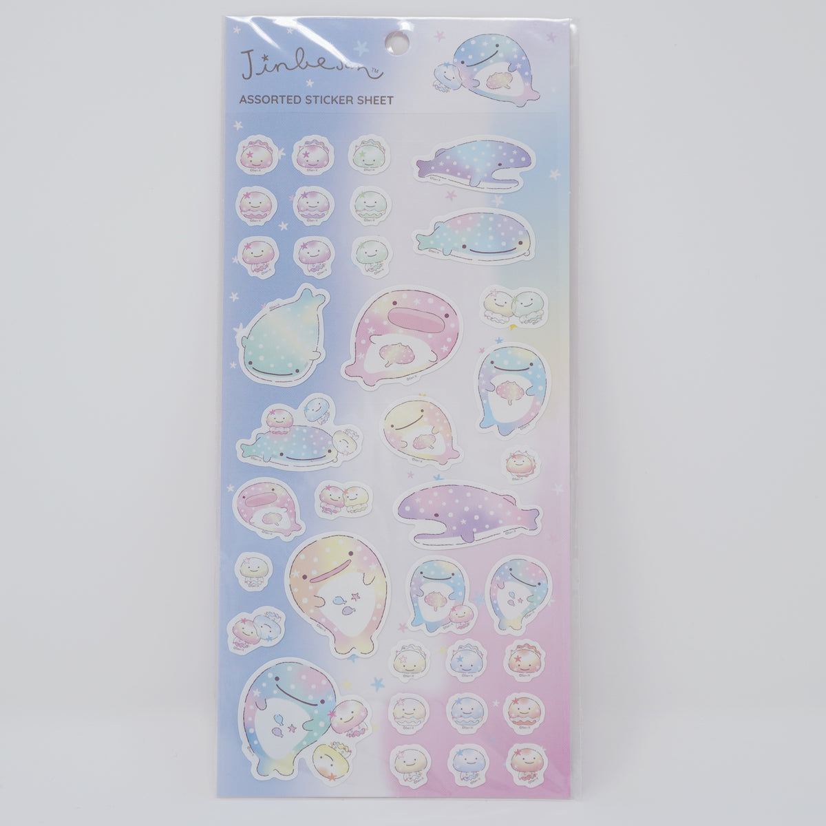 Jinbesan Nanairo Kurage Stickers Sheet B. Pink & Blue - San-X – Mary Bear