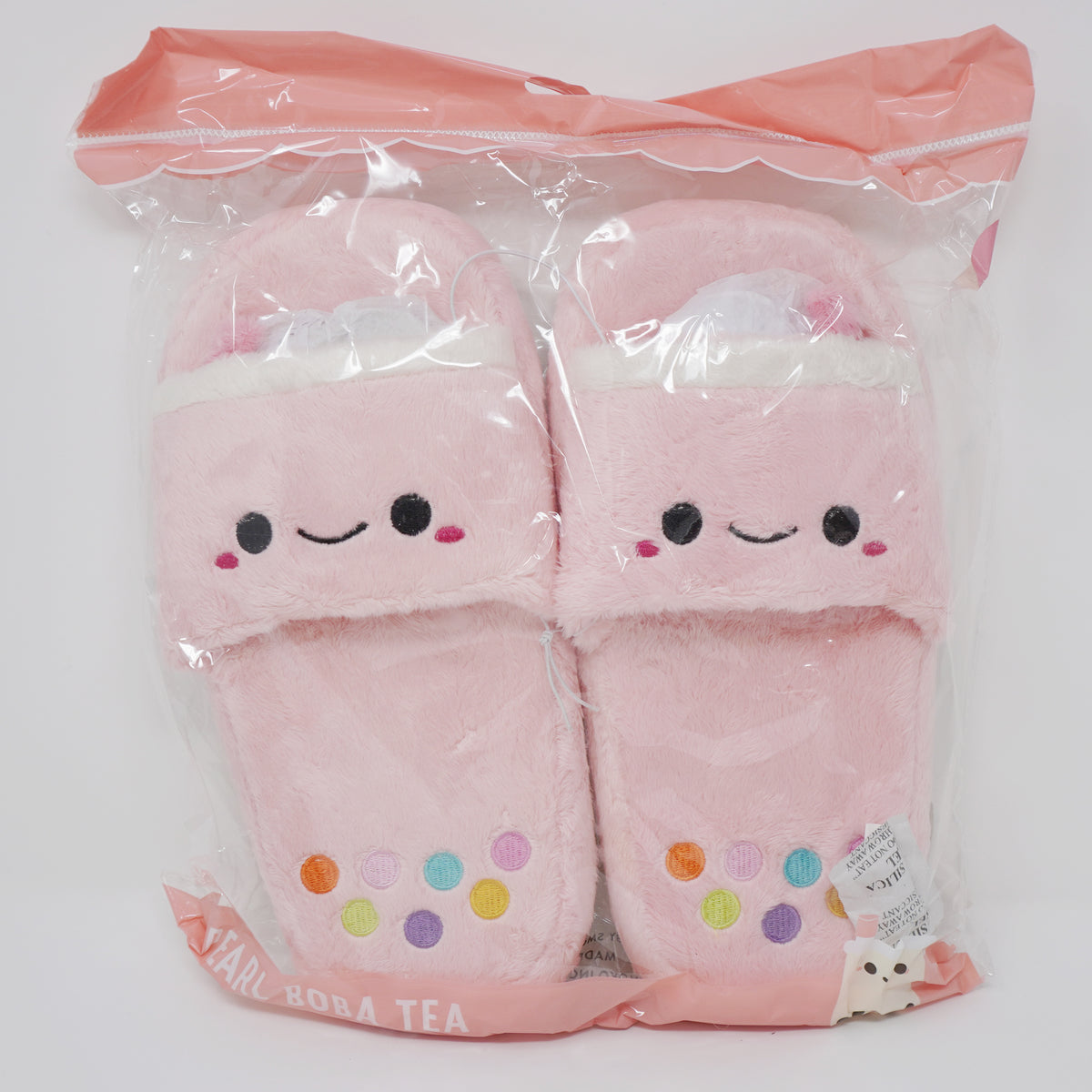 Strawberry Boba Plush Slide Slippers - SMOKO – Mary Bear
