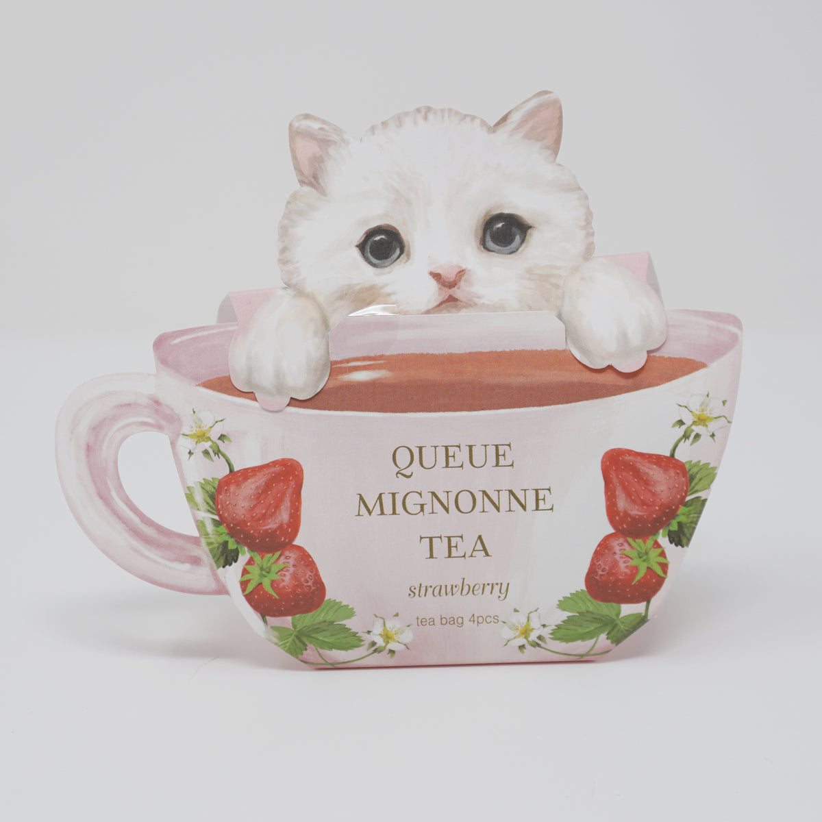 Kitty Tea Cup Design - Strawberry Flavor Tea - CHARLEY Queue Mignonne ...