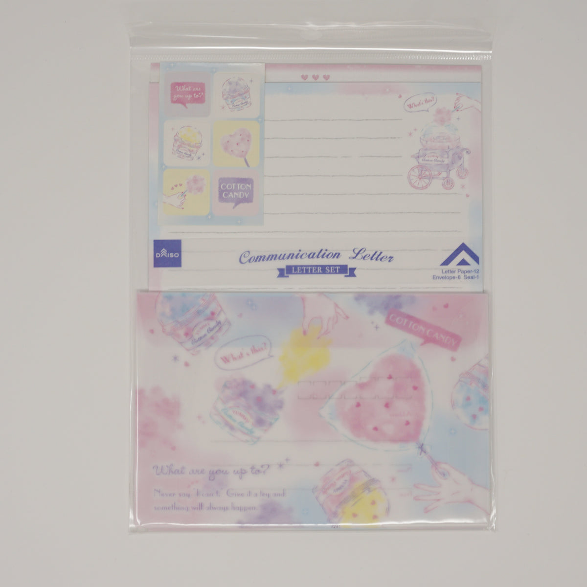 Pastel Cotton Candy Letter Set Stationery - Daiso – Mary Bear