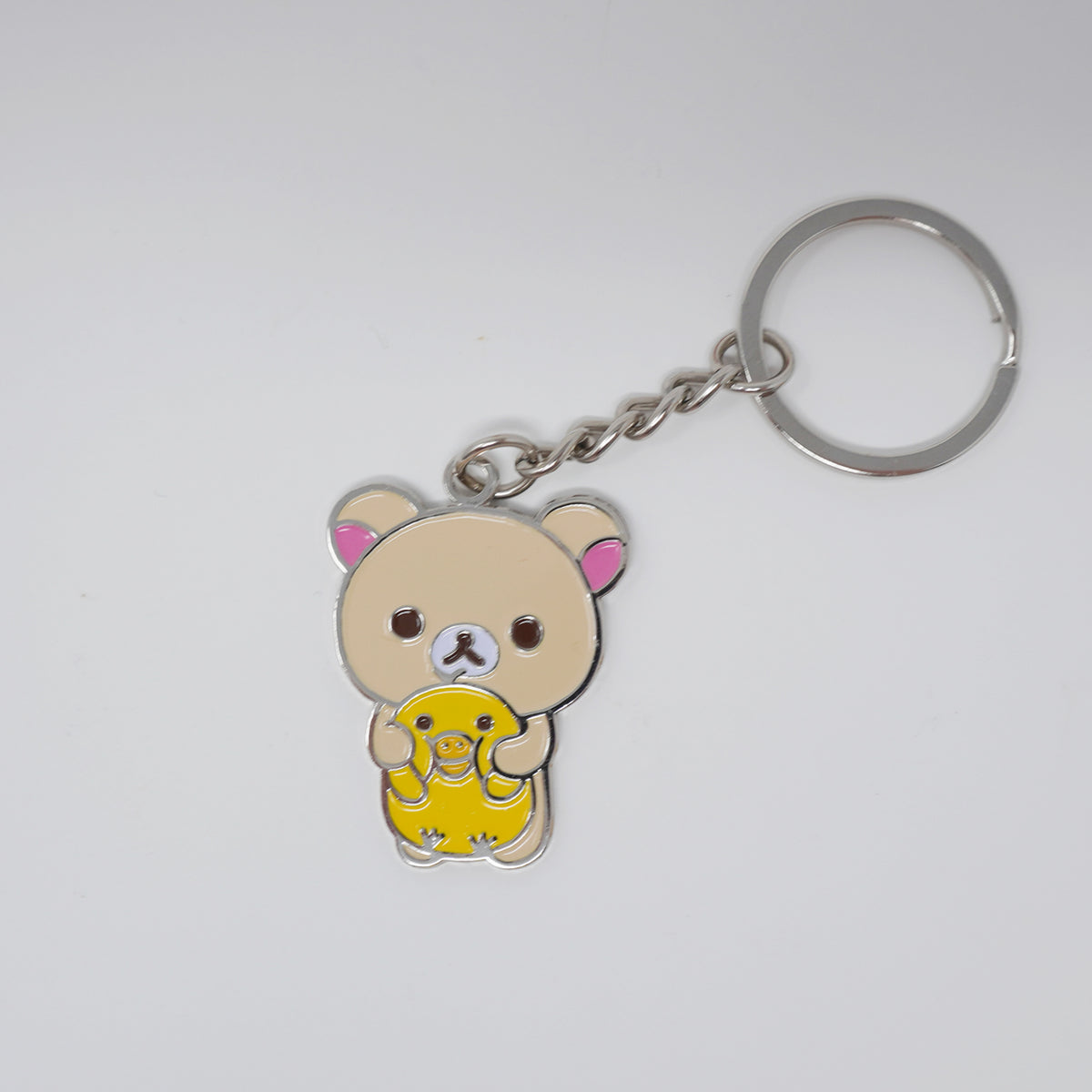 Korilakkuma with Kiiroitori Enamel Keychain - Rilakkuma San-X – Mary Bear