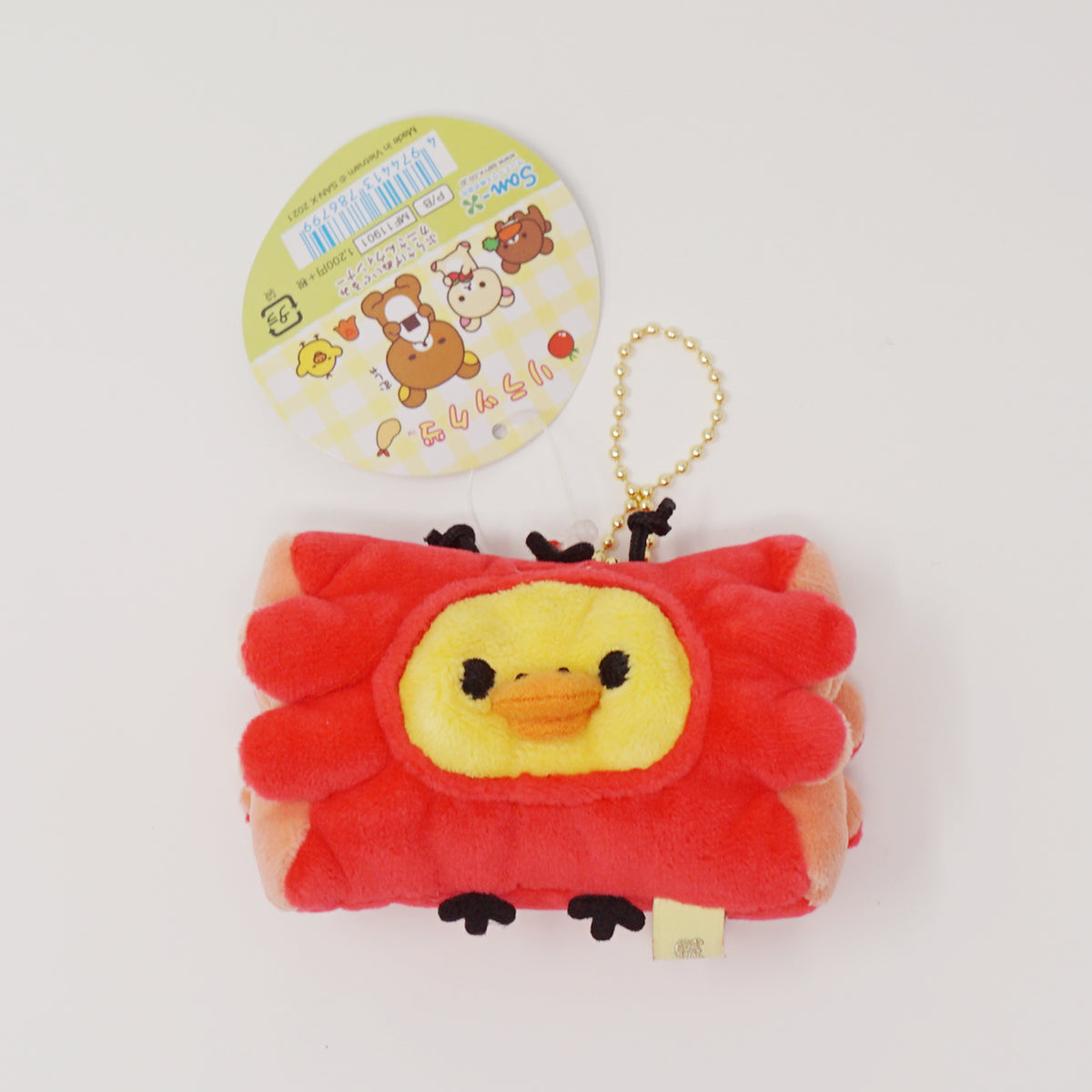 2021 Kiiroitori Kani Crab Sausage Plush Keychain - Rilakkuma Bento Ser ...