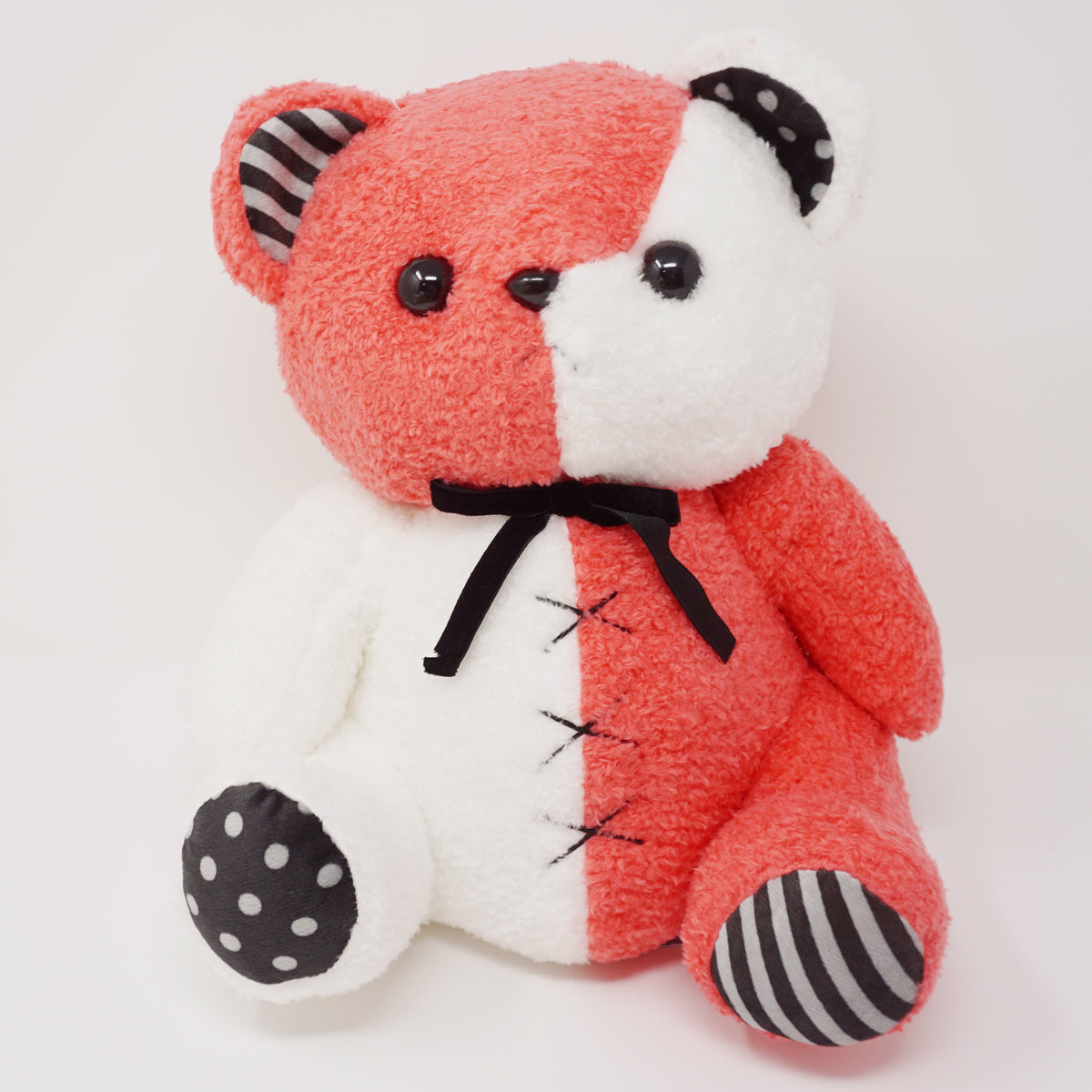 Medium Kumax Moco Bear Plush 10" - "Tonic" Maroon & White - Yell Japan ...