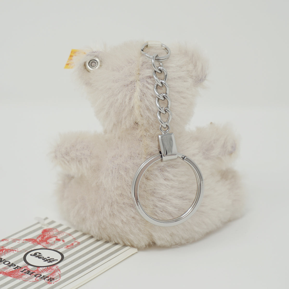 Mini Teddy Bear Lilac and Grey Pendant Keychain Plush - Steiff Classic ...