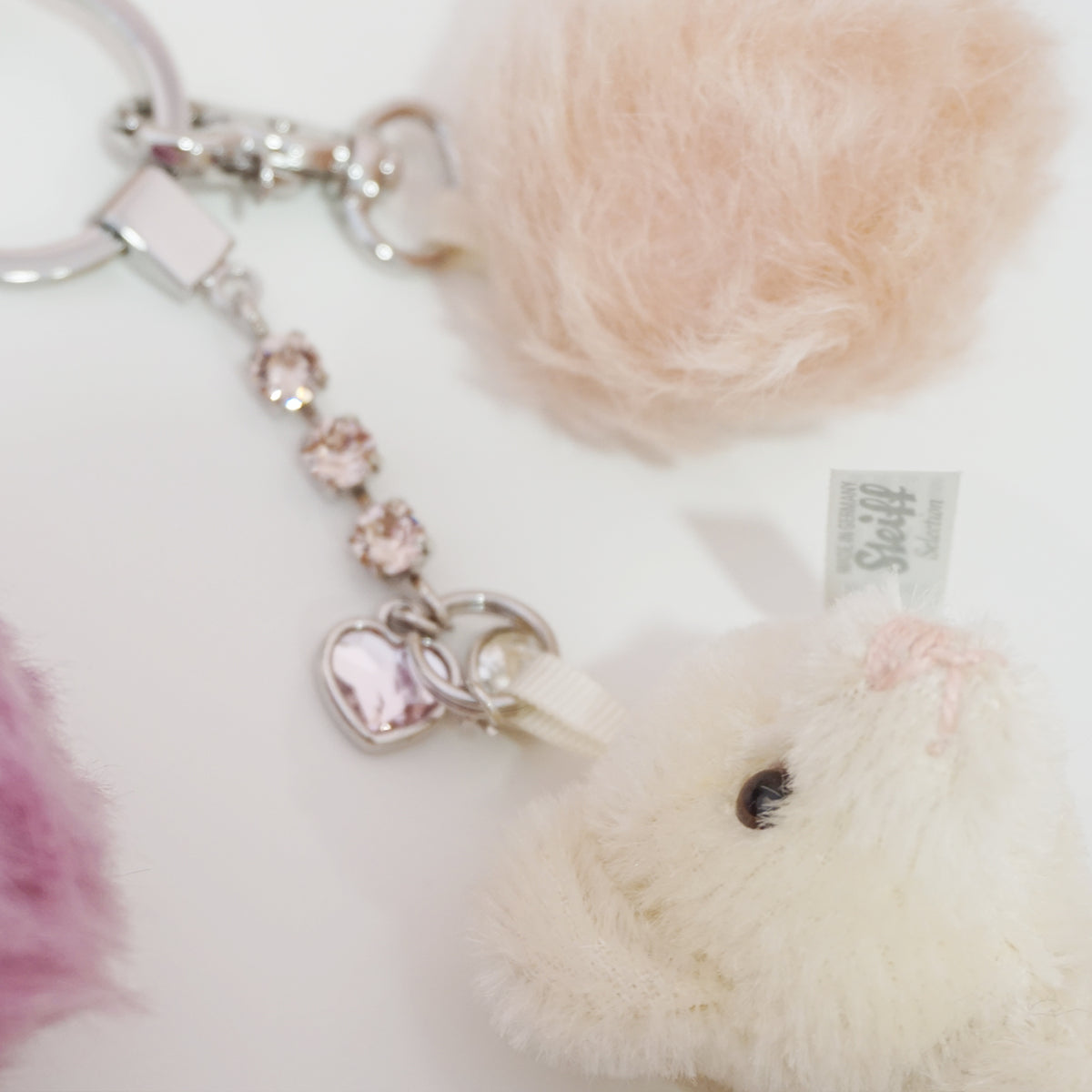Susanna Teddy Bear Pink Swarovski® Pendant Keychain Plush - Steiff Sel ...