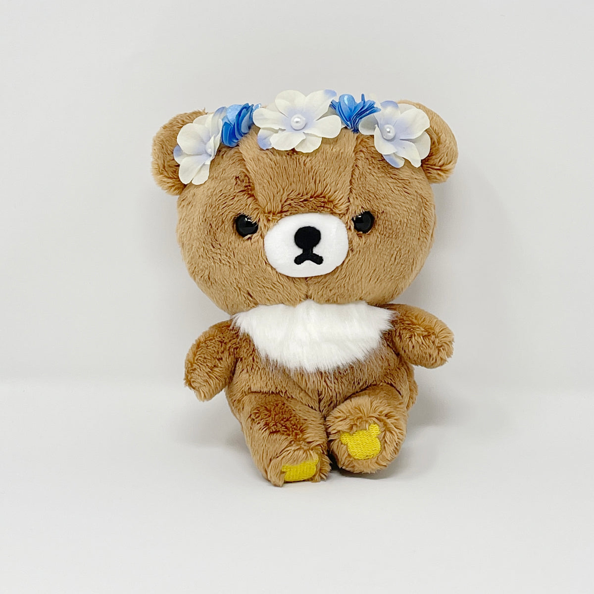 2017 Chairoikoguma with Blue Flower Crown Plush - Korilakkuma Meets Ch ...