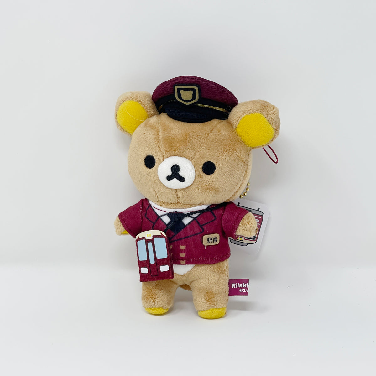2015 Rilakkuma Maroon Train Outfit Plush Keychain - Rilakkuma x Hankyu ...